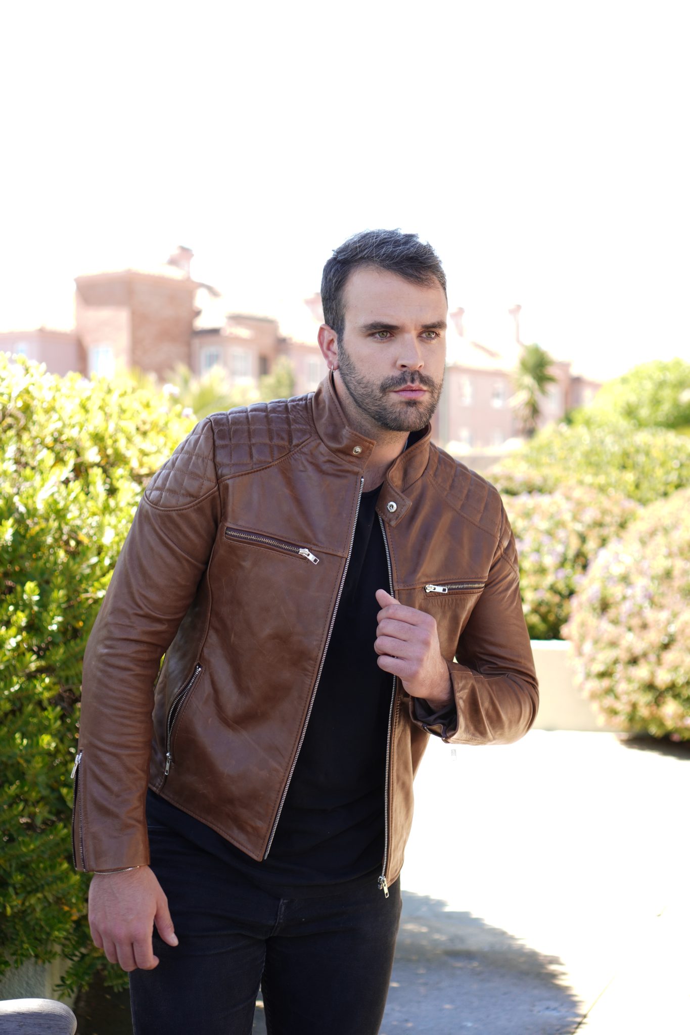 Chaqueta de Cuero Sinatra Roble - PROFANO®